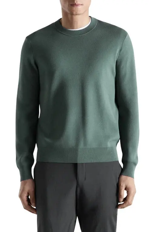 Mango Comfort Stretch Jersey Sweater - Forest Green