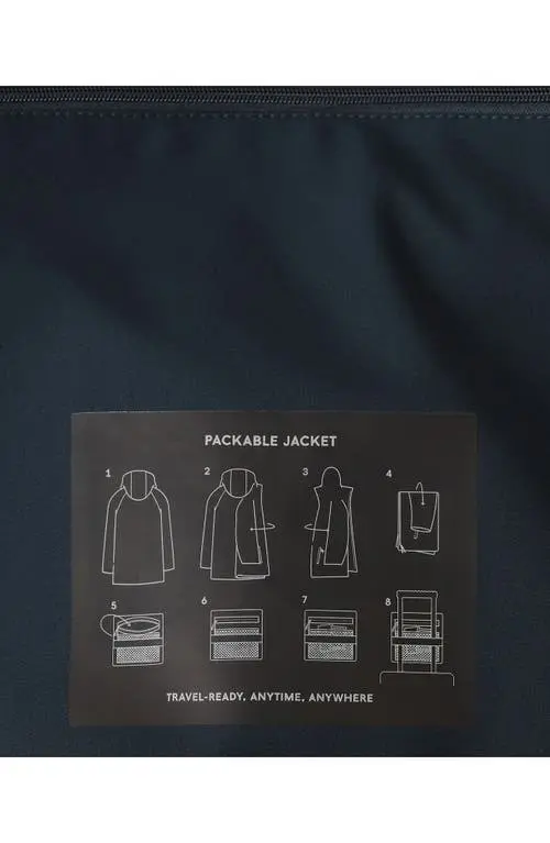 Mango Packable Water-repellent Parka - Navy