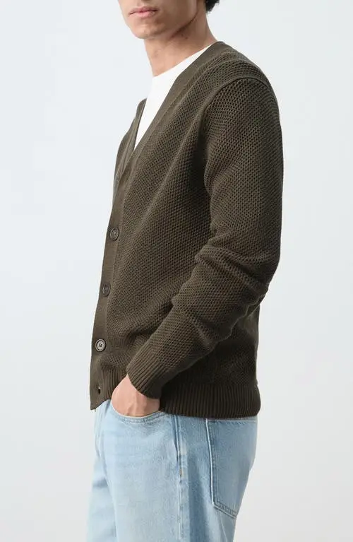 Mango Microstructure Cotton-blend Cardigan