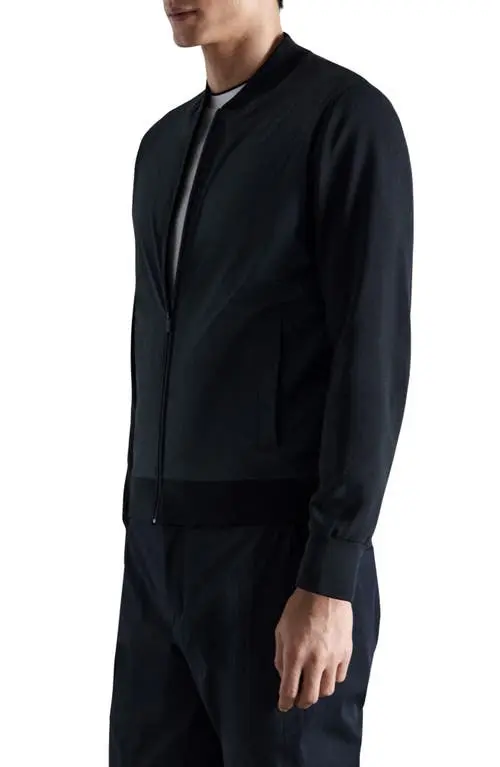 Mango Rib Trim Bomber Jacket