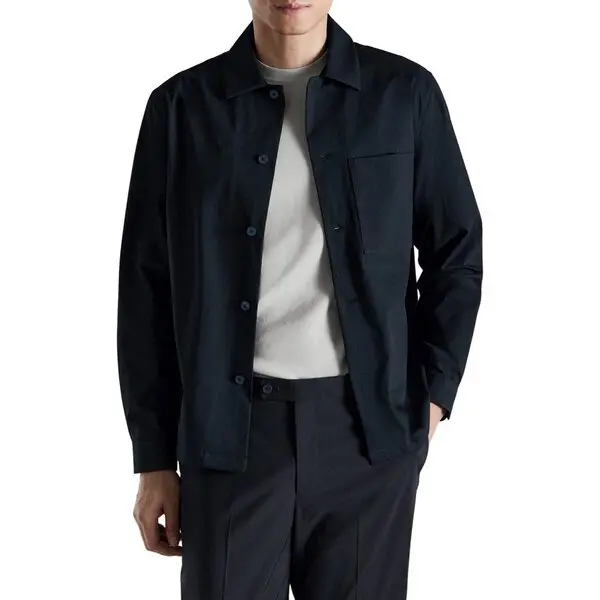 Mango Woven Overshirt - Navy