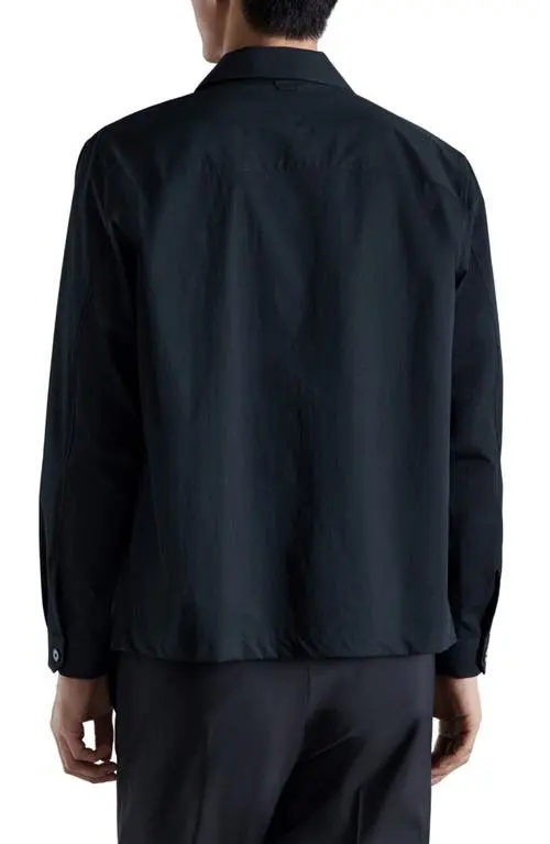Mango Woven Overshirt - Navy