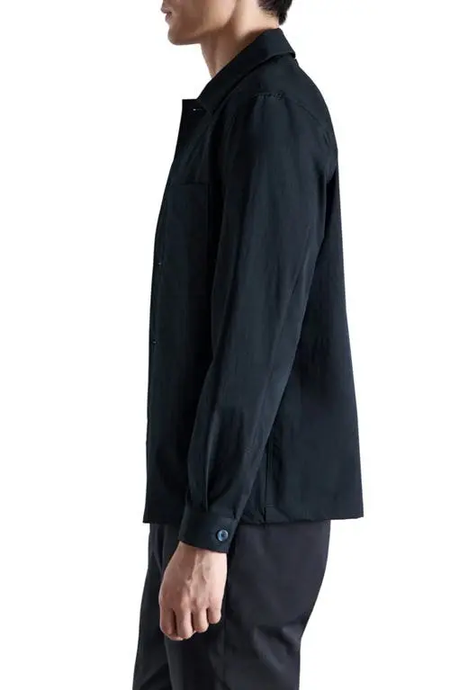 Mango Woven Overshirt - Navy