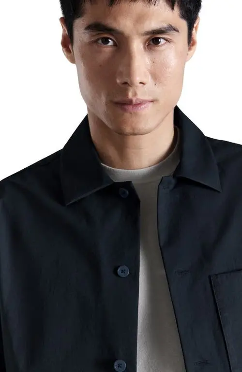 Mango Woven Overshirt - Navy
