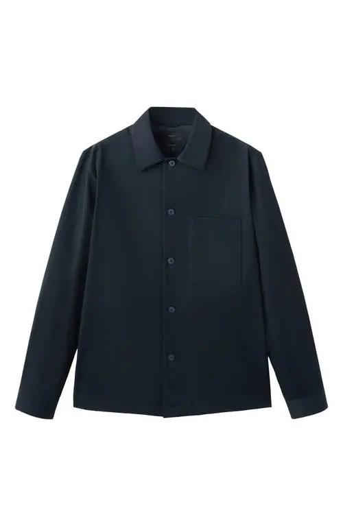 Mango Woven Overshirt - Navy
