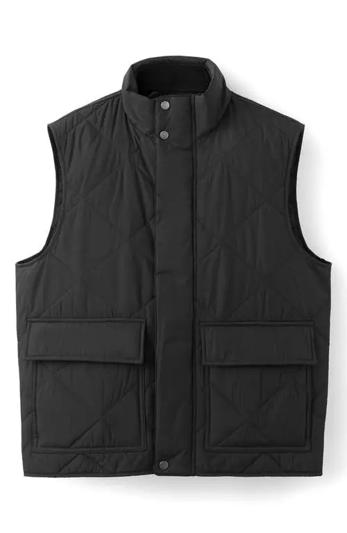 Mango Quilted Water Repellent Vest - Black