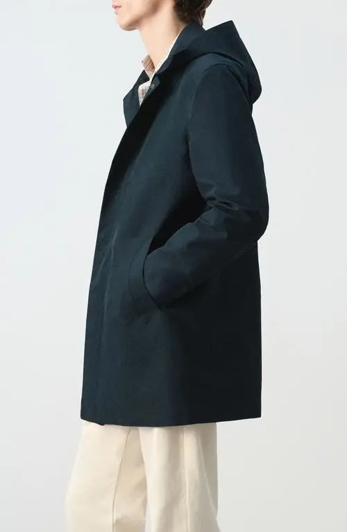 Mango Water Repellent Parka With Removable Hood