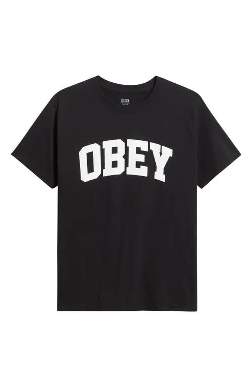 Obey Collegiate Graphic T-shirt - Black