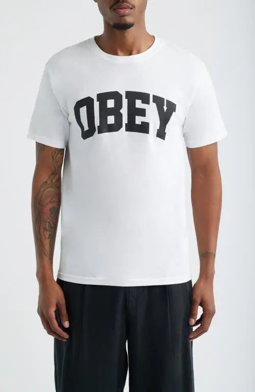 Obey Collegiate Graphic T-shirt - White