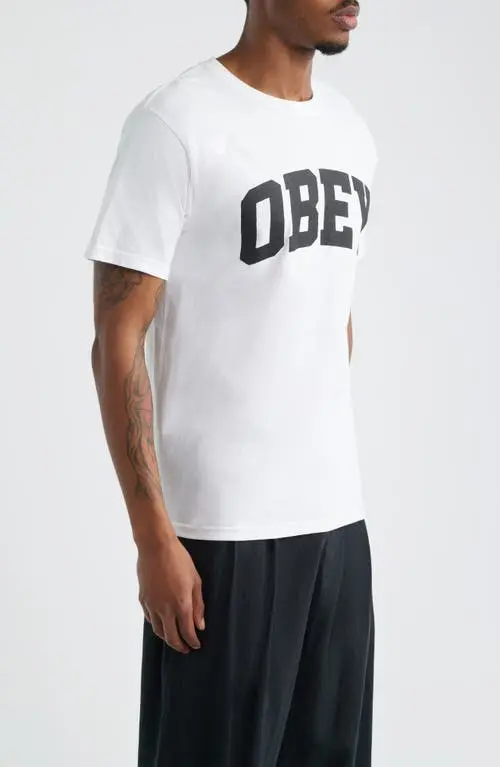 Obey Collegiate Graphic T-shirt - White