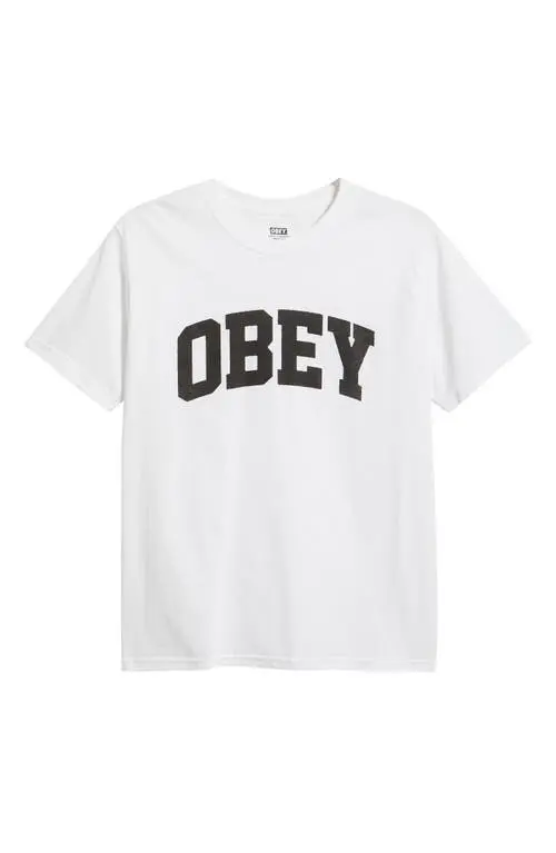 Obey Collegiate Graphic T-shirt - White