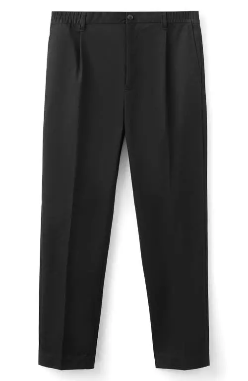 Mango Pleated Straight-leg Trousers - Black