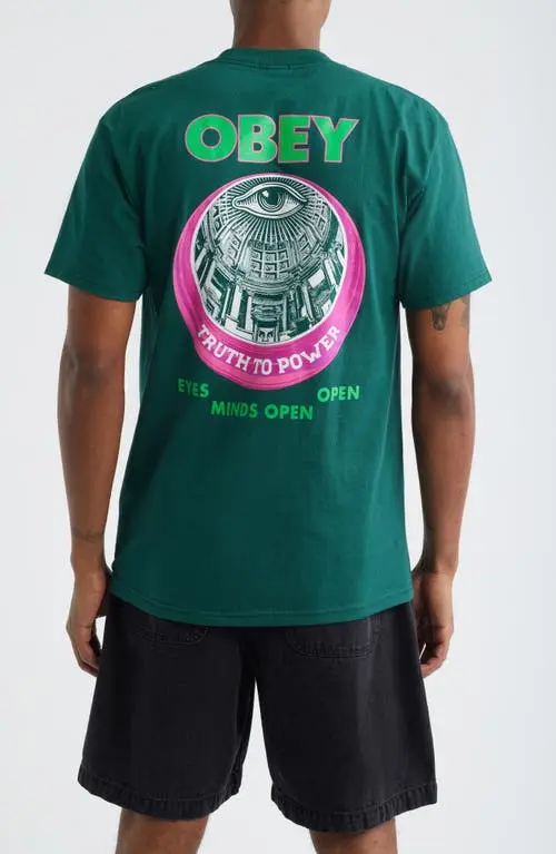 Obey Truth To Power Graphic T-shirt - Rainforest