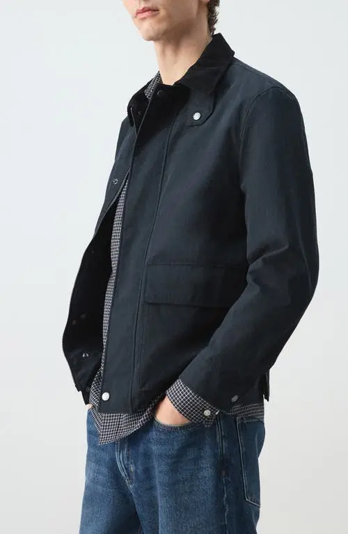 Mango Contrast Collar Water Repellent Jacket