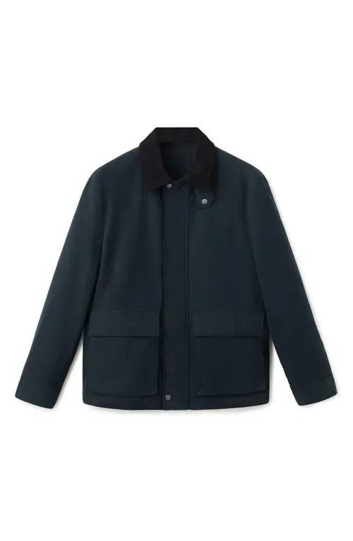 Mango Contrast Collar Water Repellent Jacket