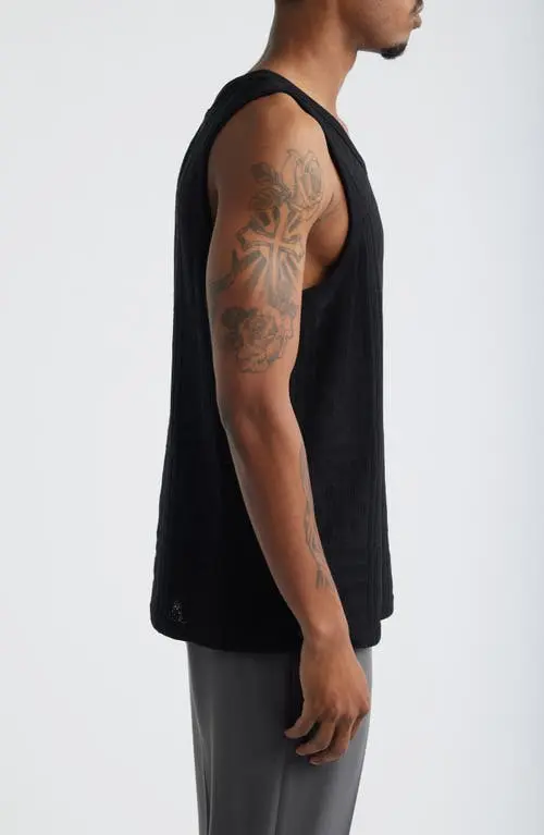 LES DEUX Huxley Cotton Blend Pointelle Tank