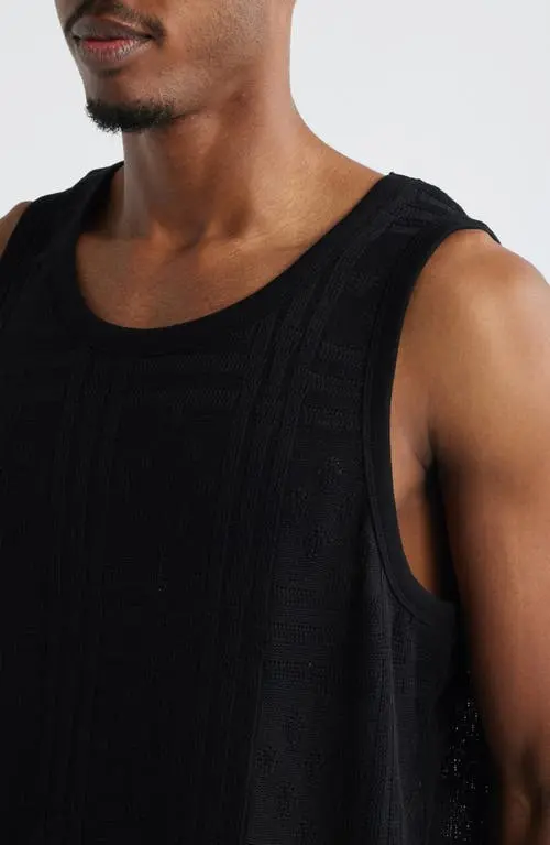 LES DEUX Huxley Cotton Blend Pointelle Tank