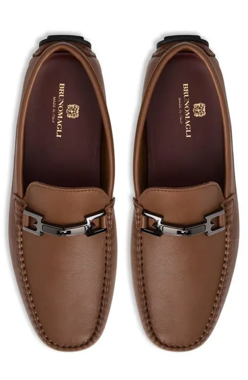 Bruno Magli Taso Bit Driving Loafer - Cognac Leather
