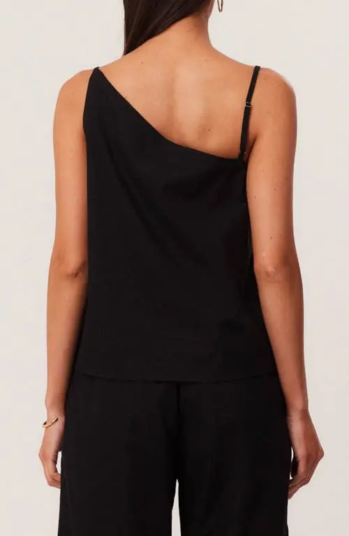 SNDYS. Ismene Asymmetrical One Shoulder Top - Black