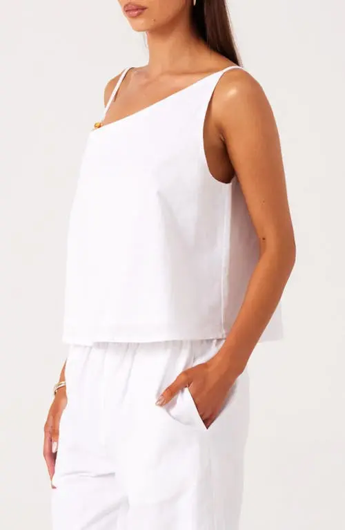 SNDYS. Ismene Asymmetrical One Shoulder Top - White