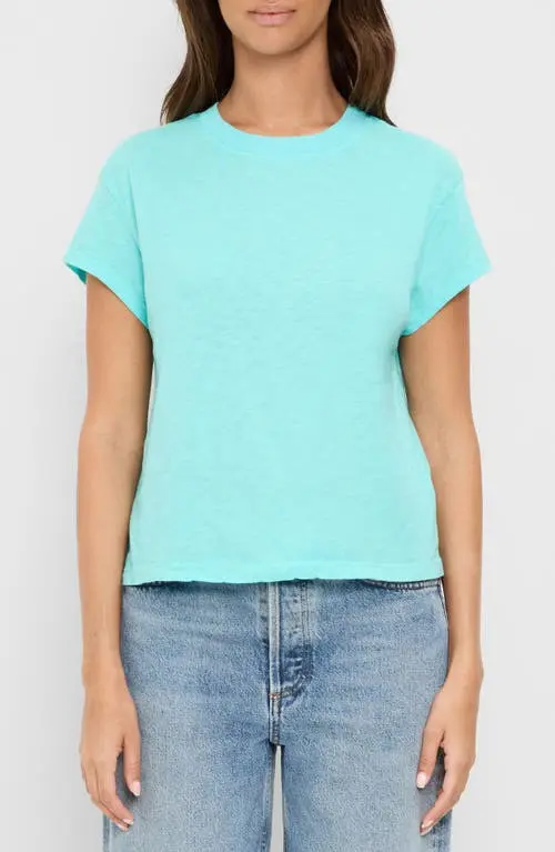 Michael Stars Grayson Cropped Crewneck T-shirt - Aruba