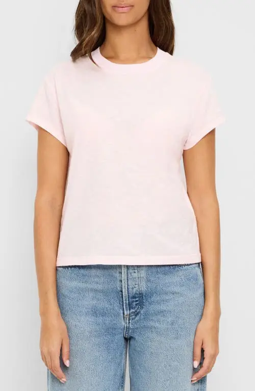 Michael Stars Grayson Cropped Crewneck T-shirt - Blush