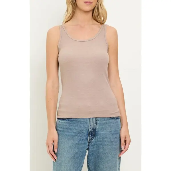 Michael Stars Breken Boyfriend Tank - Macadamia