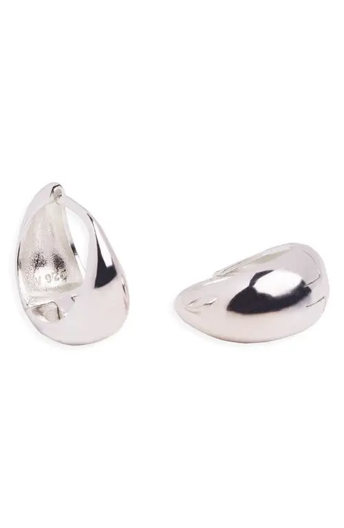 Argento Vivo Chubby Huggie Hoop Earrings - Silver