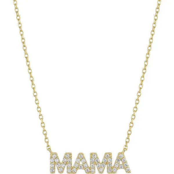 Argento Vivo Pavé Mama Pendant Necklace - Gold