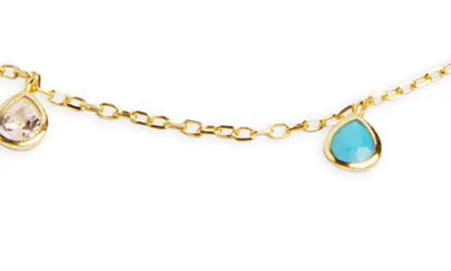 Argento Vivo Cubic Zirconia And Turquoise Anklet