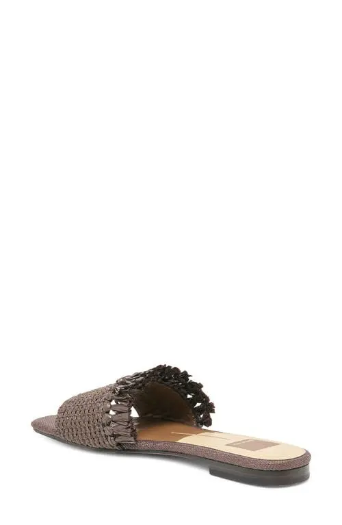 Dolce Vita Lenya Slide Sandal - Chocolate Raffia