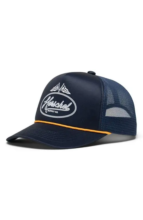 Herschel Supply Co. Marina Mesh Yachting Snapback Cap - Darkest Navy