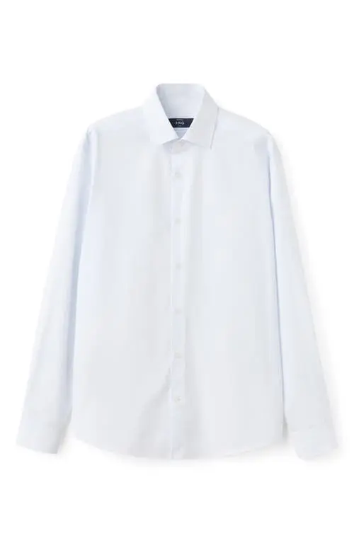 Mango Slim Fit Stripe Cotton Button-up Shirt