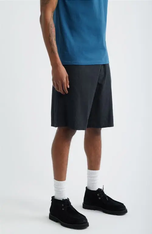 Obey Devin Baggy Linen Blend Shorts - Black