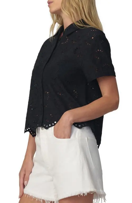 Joe's Jeans Cotton Broderie Anglaise Button-up Shirt - Black
