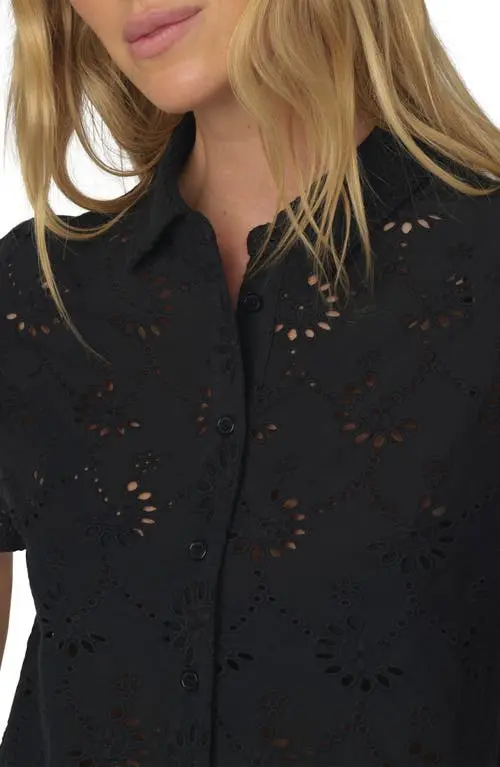 Joe's Jeans Cotton Broderie Anglaise Button-up Shirt - Black