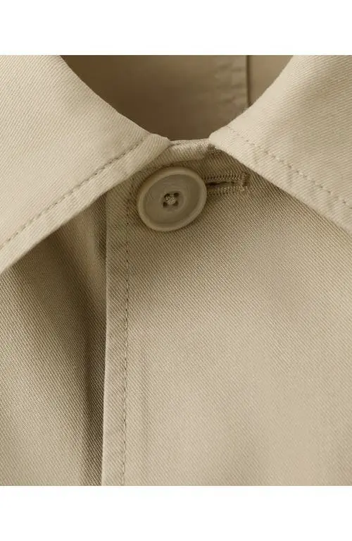 Mango Cotton Blend Jacket - Beige
