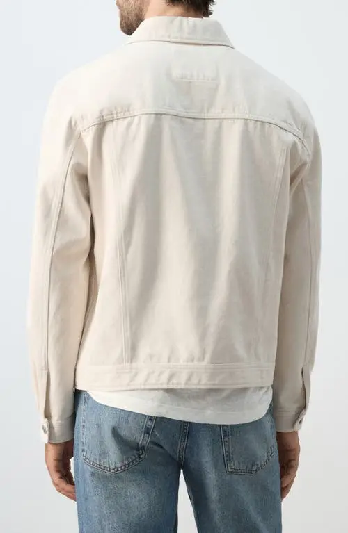 Mango Cotton Denim Jacket - Ecru