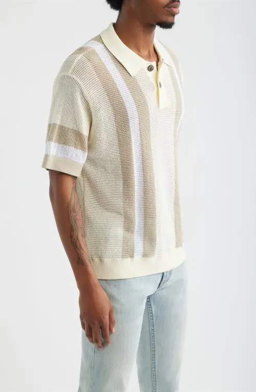 Obey Seth Polo Sweater - Unbleached Multi
