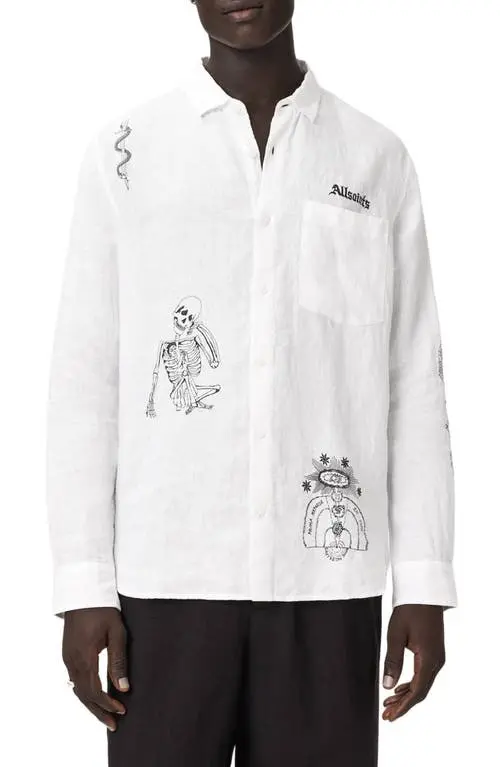ALLSAINTS Terror Button-up Shirt - White
