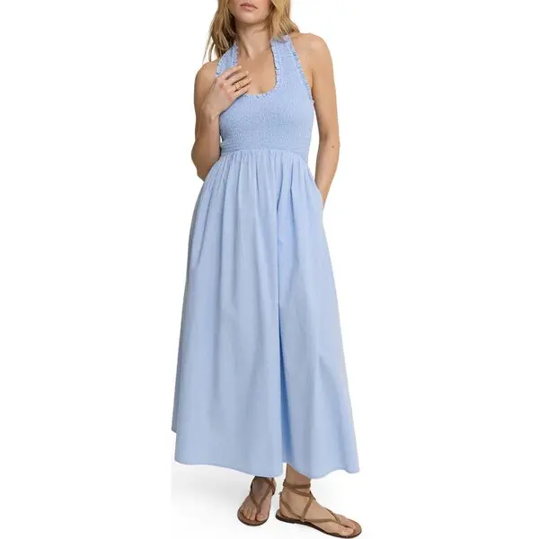 NOBODY'S CHILD Caterina Halter Midi Dress - Blue