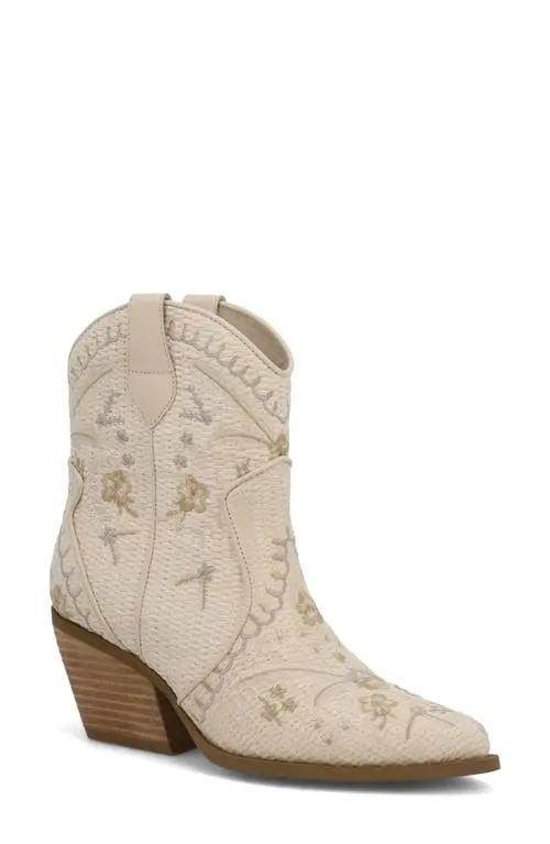 Mia Dalena Embroidered Western Boot - Bone Raffi
