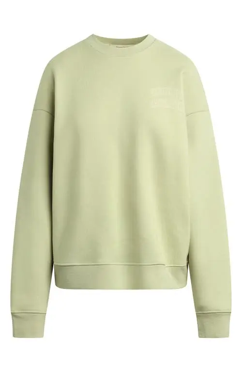 FAVORITE DAUGHTER Collegiate Oversize Cotton Blend Sweatshirt - Light Sage/garden