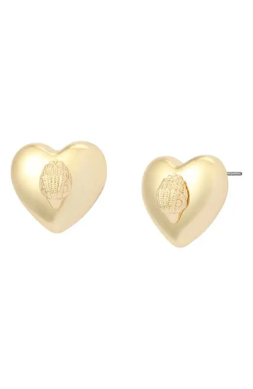 Kurt Geiger Eagle Heart Stud Earrings - Gold