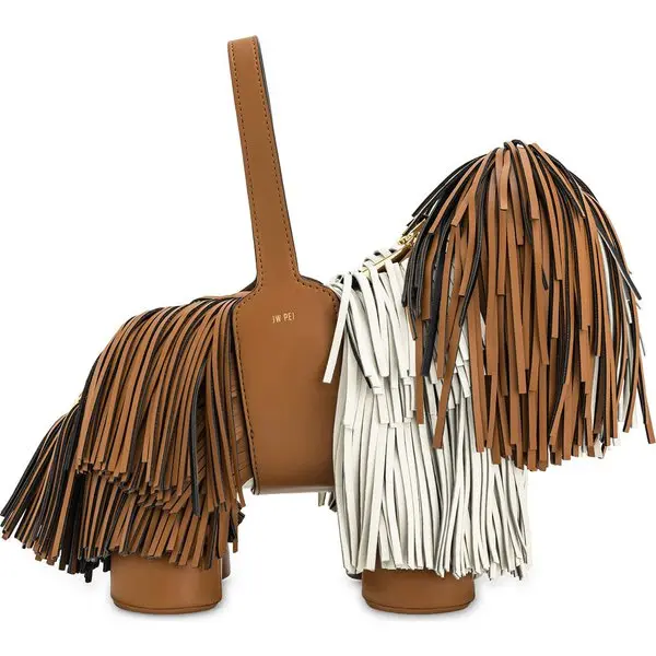 Jw Pei Nita Puppy Fringed Handbag - Brown