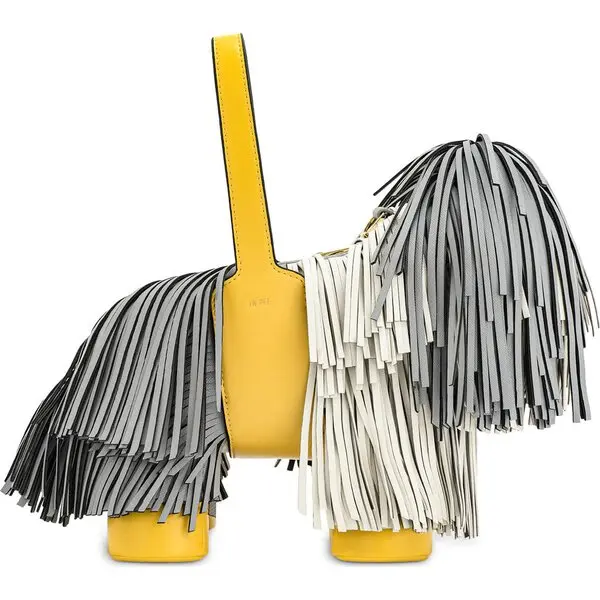 Jw Pei Nita Puppy Shaped Fringed Handbag - Gray