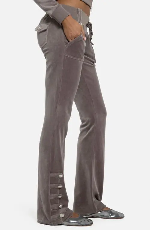 JADED LONDON Bootcut Velour Military Pants