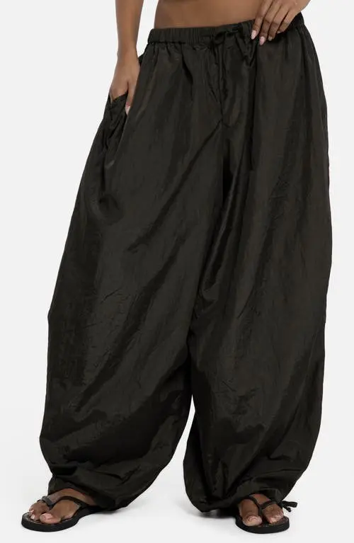 JADED LONDON Casual Nylon Balloon Joggers - Brown