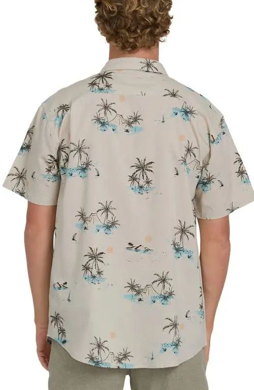 BILLABONG Sundays Short Sleeve Cotton Blend Button-up Shirt - Fog