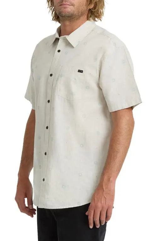 BILLABONG Sundays Short Sleeve Cotton Blend Button-up Shirt - Sandshell